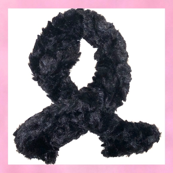 Accessories | Warm Faux Black Fur Loop Scarf | Poshmark